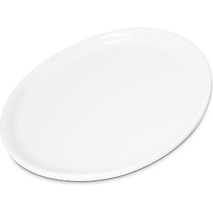 Carlisle FoodService Products Stadia Reusable Plastic Plate Appetizer Plate for Home and Restaurant, Melamine, 7.25 Inches, White