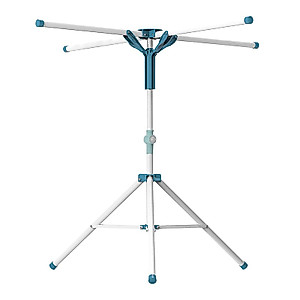 AUGMIRR Clothes Drying Racks, Height-Adjustable 52 Inches Updated Version,Stainless Steel for Indoor Outdoor,Length Adjustable Saves Space,with 20 Windproof Hooks (Tripod Rack, 52")