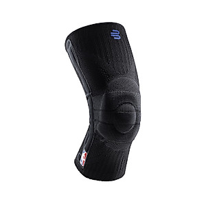 Bauerfeind Sports Knee Support NBA - Officially Licensed Basketball Brace with Medical Compression - Sleeve Design with Omega Gel Pad for Pain Relief & Stabilization (Black, M)