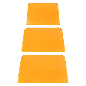 QWORK Body Filler Spreaders, 15 Pcs Car Scraper Kit, Automotive Fillers Hard Plastic Spreaders, Soft Installation Tool for Auto Glass Cleaning, Caulking Agents Car Body Maintenance