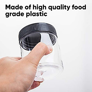 8oz Plastic Jars With Lids, Accguan Airtight Container for Food Storage, Clear Plastic Jars Ideal For Dry Food, Peanut Butter, Honey and Jam Storage, Set of 20