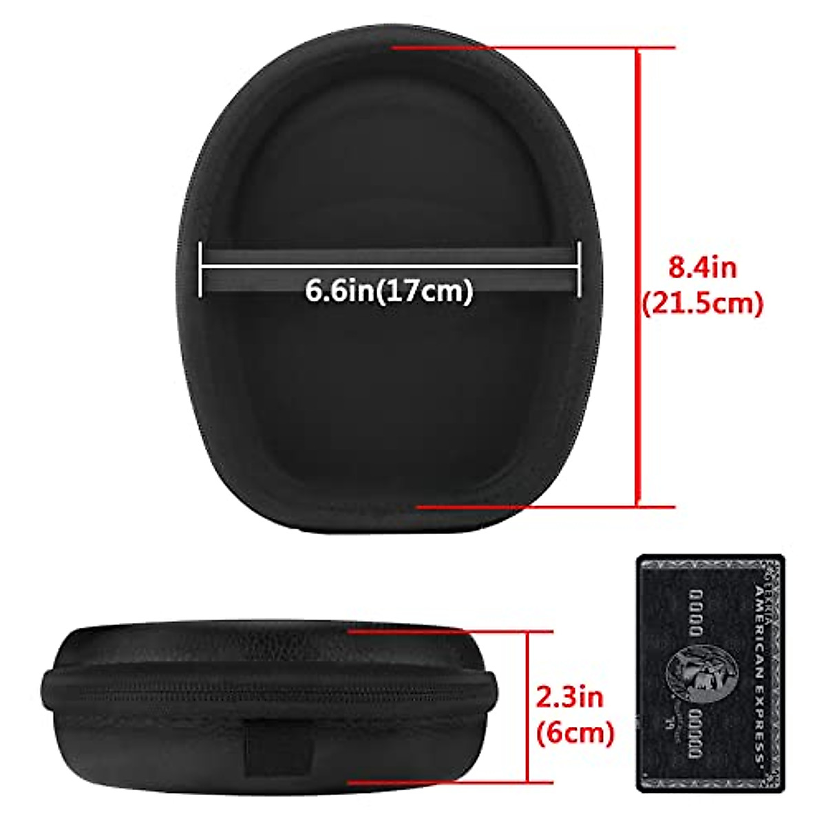 Geekria Shield Headphones Case Compatible with Grado SR325e, SR80, SR80e, SR80i, SR60, SR60i, SR60e, RS2, RS1 Case, Replacement Hard Shell Travel Carrying Bag with Cable Storage (Black)