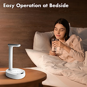 Fabuday Desk Water Jug Dispenser - 5 Gallon Water Bottle Dispensers for Bedside with Light, Smart Nightstand Water Pump for Home Office Kitchen