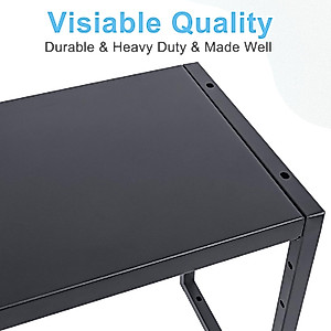 Expandable Metal Storage Shelves, 110LBS Heavy Duty Shelving Units and Storage For Pots Pans Small Appliances, Adjustable Metal Storage Shelf Rack For kitchen Cabinets Closet Pantry Warehouse Garage