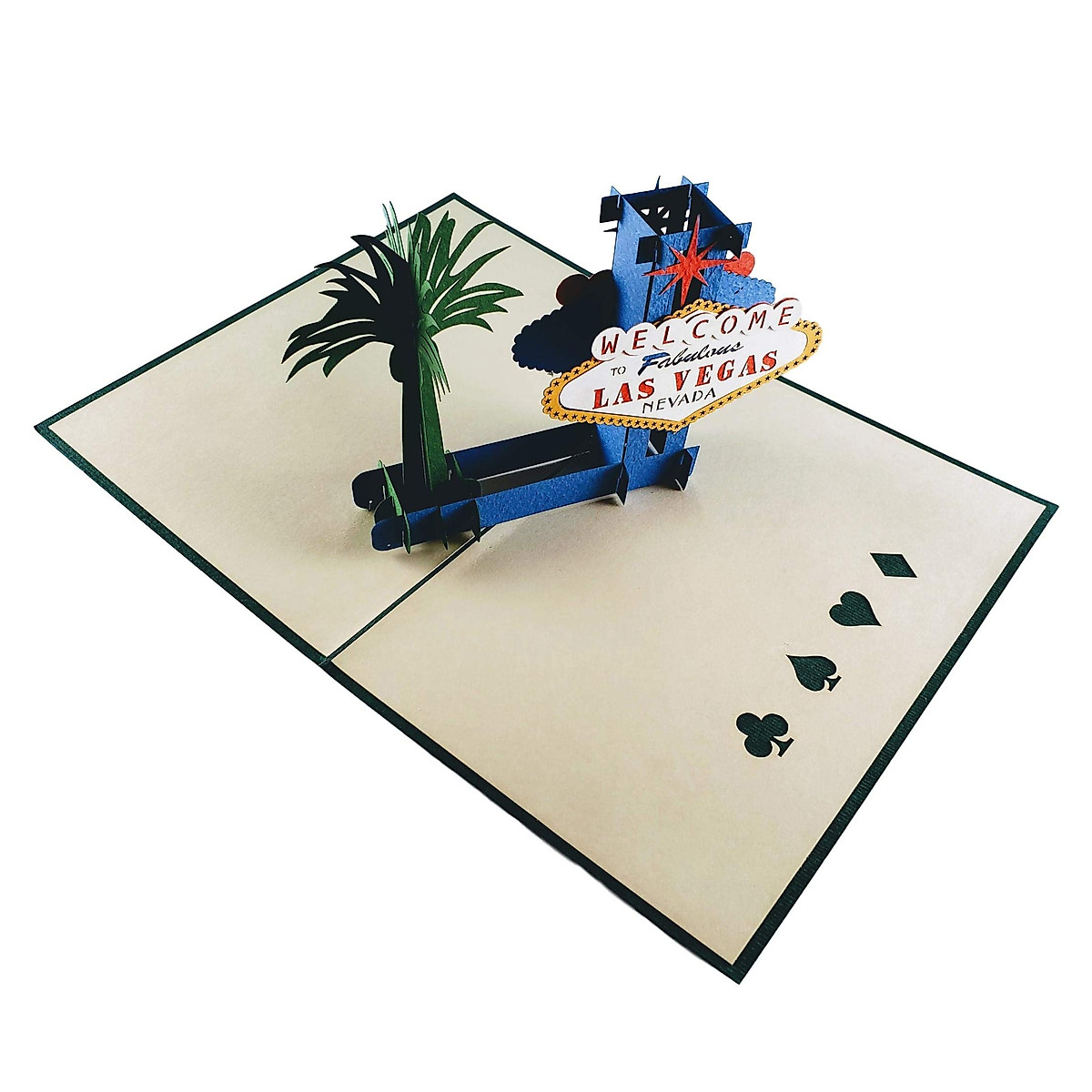 iGifts And Cards Las Vegas 3D Pop Up Greeting Card - Lady Luck, Gambling, Money, Fun, Iconic, Half-Fold, Special Occasion, Thank You, Mother's & Father's Day, Just Because, Happy Birthday