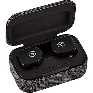 Master & Dynamic MW07 GO True Wireless Earphones - Water Resistant Earbuds - Sport & Travel Bluetooth, Lightweight in-Ear Headphones - Jet Black (Renewed)