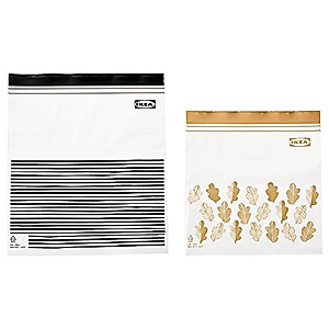 ISTAD Plastic Bag, Red, Pack of 60, Comprises: 30 bags (0.4 l) and 30 bags (1 l), Can be used over and over again since it can be re-sealed.