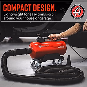 Adam's Air Cannon Car Dryer Blower - Powerful Detailing Wash | Filtered Dryers, Blowers & Blades Safer Than Microfiber Towel Cloth