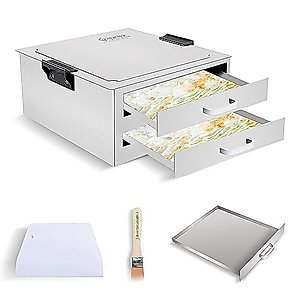 FERRISA Cantonese Rice Noodle Rolls Machine,430 Stainless Steel Steamed Vermicelli Roll Steamer Machine,2 Grid Drawer Pull Layer, Rice Milk Furnace Cooking Chinese Cuisine Guangdong Recipes Cookware