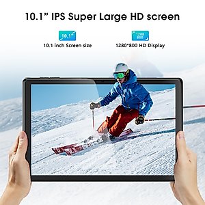 SGIN Tablet, 10.1 Inch Android 13 Tablets 4GB RAM 128GB ROM with Octa-Core 2.0Ghz Processor, 1280 * 800 Pixel IPS Screen, 2MP+8MP Camera, 6000mAh, WiFi, Bluetooth 5.0