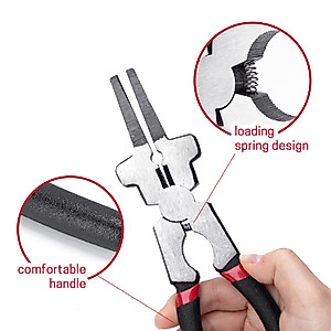 WISEPRO Drop Forged MIG Welding Pliers,8 Inch Multi-Purpose Welding Plier for Cutting Welding Wires,Hammering and Removing Spatters