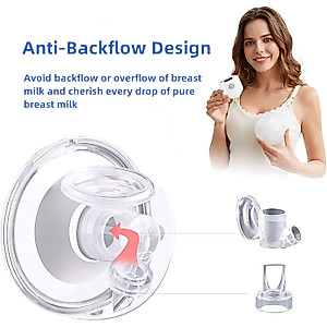 Bemawe Wearable Breast Pump, Electric Breast Pump Hands Free Wireless Breast Pump Portable Breastfeeding Pump Low Noise Painless Breast Milk Pump, LCD Display, 2 Modes & 9 Levels, S12, 24mm Flange