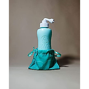 Happy Bottom Portable Bidet | Leak Free Handheld Travel Bidet and Peri Bottle with Angled Nozzle Sprayer | 400 ml Capacity | with Travel Bag