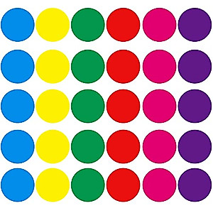 Round Floor Stickers, 6 Inch Spot Markers Floor Spots Self Adhesive Vinyl Stickers Classroom Dot Spots for Preschool and Kindergarten Elementary Teachers (30PCS)