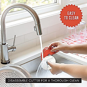 Chef Pomodoro Pizza Cutter Wheel with Protective Cover Blade Guard, Easy to Clean, 4-Inch Super Sharp Slicer, Stainless Steel Kitchen Gadget, Pizza Making Accessories (Orange)