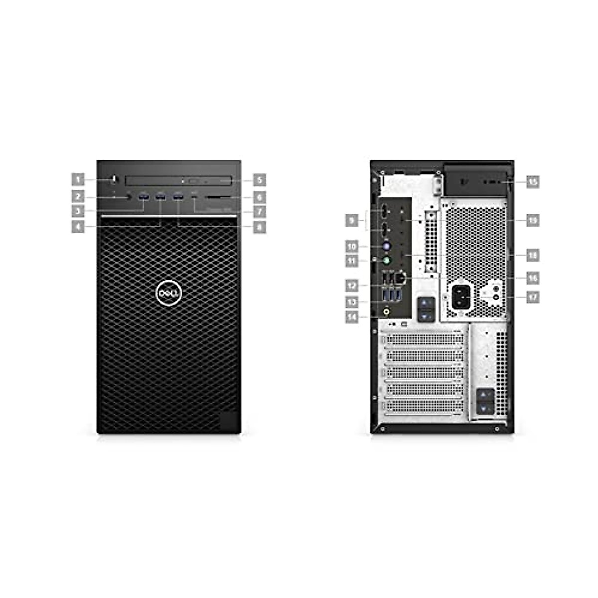 Dell Precision T3650 Workstation Desktop Computer Tower (2021) | Core Xeon W - 1TB SSD Hard Drive - 32GB RAM - RTX A4000 | 6 Cores @ 5 GHz - 8GB GDDR6 Win 11 Pro