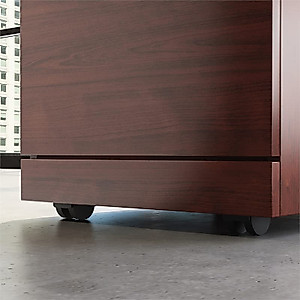 OfficeWorks by Sauder Affirm 72 X 24 Shl 3 Drawer Pedestal Ste, L: 71.10" x W: 23.47" x H: 29.29", Classic Cherry Finish
