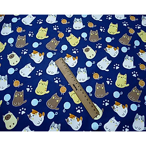 8Pcs Cute Animal Cats Fabirc Fat Quarters Cotton Fabric Bundles,for Quilting,Sewing and DIY Crafts,18 x 22 inches. …