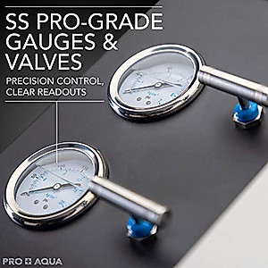 PRO+AQUA 1000 GPD Reverse Osmosis Hydroponics, Brewing, Coffee, Expresso, Commercial Compact RO System with Pump, 3/8" QC Ports