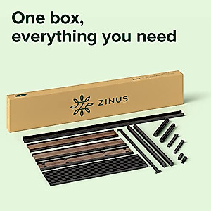 ZINUS Roman Bamboo and Metal Platform Bed Frame, No Box Spring Needed, Easy Assembly, Twin