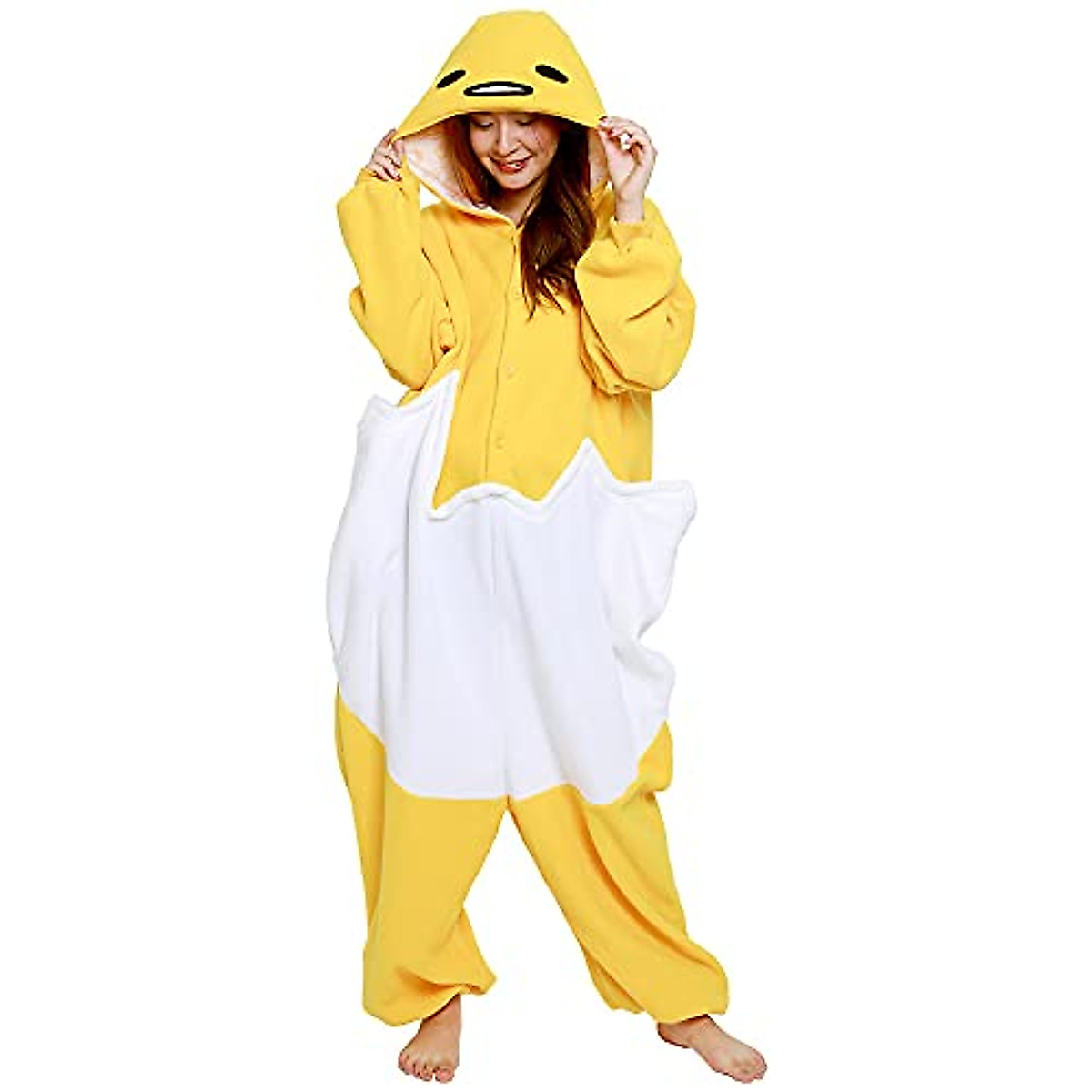 SAZAC Gudetama Sanrio Kigurumi - Onesie Jumpsuit Halloween Costume