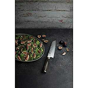 Shun Cutlery Premier Kiritsuke Knife 8”, Master Chef's Knife, Ideal for All-Around Food Preparation, Authentic, Handcrafted Japanese Knife, Professional Chef Knife,Silver