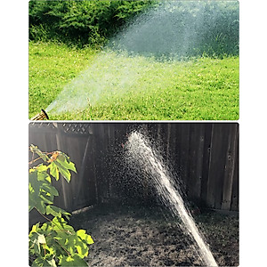 QWORK 1" NST/NH Brass Fire Hose Spray Nozzle, Heavy Duty Fire Equipment, Industrial Jet Fog Nozzle 36 gpm 100 psi