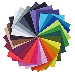 Woolous Felt Sheets 63 pcs, A4 Size Craft Felt, 21 Different Color, Non Woven Felt Fabric Patchwork Sewing Square DIY Craft 1mm Thick, Best Gift for Nursery School Child, 10X8 Inch(25.5X20.4cm)
