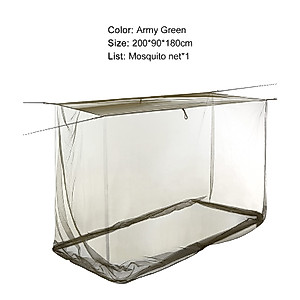 HEVIRGO Outdoor Single Mosquito Net, Folding Bed Tent,Portable Army Green Folding Bed Tent for Camping Army Green