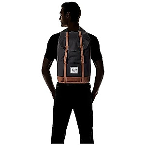 Herschel Retreat Backpack, Black/Saddle Brown, Classic 19.5L