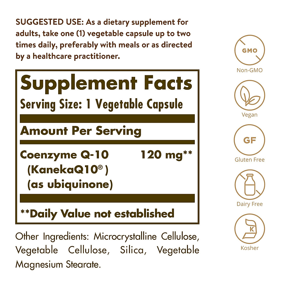 Solgar – Vegetarian CoQ-10 120mg, 60 Vegetable Capsules