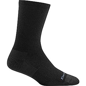 Darn Tough Women's Solid Basic Crew Lightweight Sock (Style 6012) - Black, Small