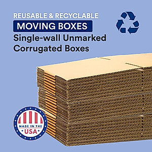 BOX USA Shipping Boxes Small 10"L x 10"W x 10"H, 25-Pack | Corrugated Cardboard Box for Packing, Moving and Storage