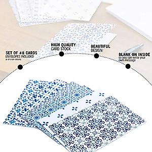 Blank Note Cards with Envelopes I 48 PACK - Blank Greeting Cards I Colorful Notecards and Envelopes Set for All Occasions Thank You Stationary, Ideal for Personal and Business Use, Premium Card Stock