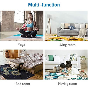 Sunset Beach Area Rug Folding Resistance Shells Starfish Floor Mat Sea Themed Anti-Slip Soft Carpet for Living Room Bathroom 79*63 Inches