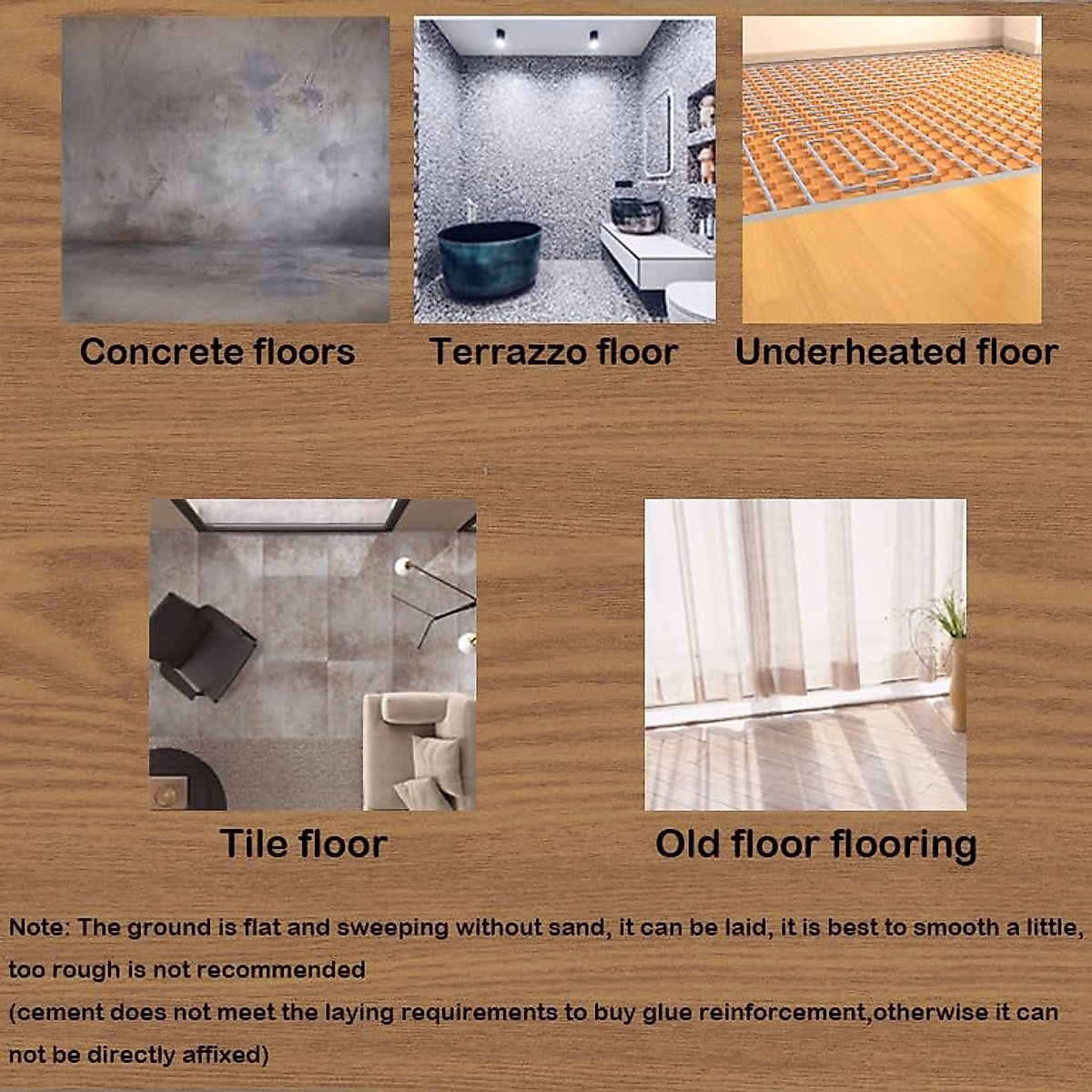 Thicker Peel and Stick Floor Tile，Intensification Vinyl Flooring Roll 12" x 6" x 0.06" 1-Pack 1.5 Sq.Ft Floor Honey Wood Grain Look DIY Self-Adhesive and Waterproof Flooring for Bedroom, Living Room