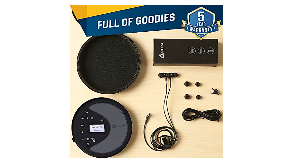 KLIM Discover Portable CD Player with Bluetooth & FM