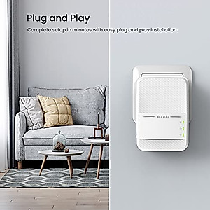 Tenda AV1000 WiFi Powerline Adapter Kit with Gigabit Ports, Powerline Extender with AC650 Dual Band WiFi, Plug and Play, for HD/3D/4K Video Streaming and Gaming (PH10)