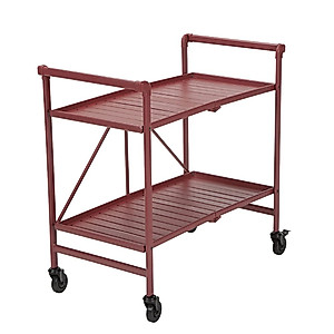 Cosco Indoor/Outdoor Serving Cart, Folding, Ruby Red