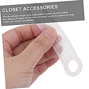 Cabilock 50 Pcs Nonslip Hangers Shirt Hanger Metal Clothing Rack Antiskid Clear Hangers 100 Pack Clear Plastic Hangers for Clothes Silicone Hanger Strips Hanger Grip Strips Strap Hangers