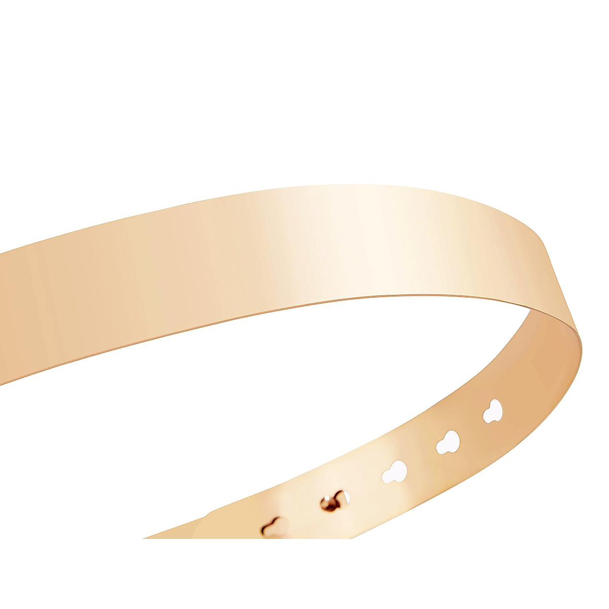 BABEYOND Metal Waistband Skinny Belt Elastic Waist Strap Stretchy Belt for Dress (Style-10-gold, Medium)