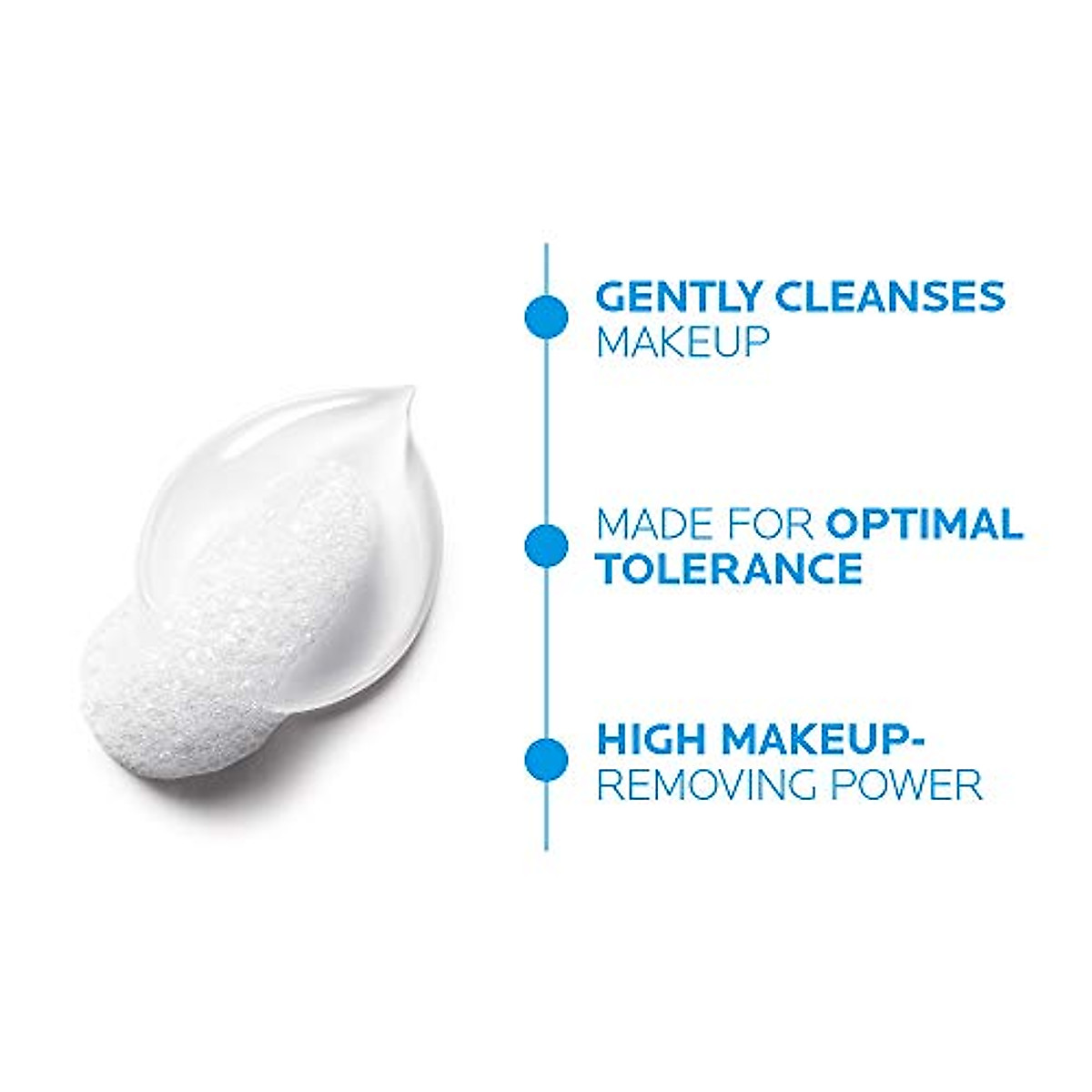 La Roche-Posay Foaming Micellar Cleansing Water and Gentle Makeup Remover, Balances pH, Soap & Alcohol Free