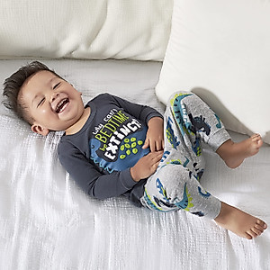 GerberBaby BoysToddler Snug Fit 4-Piece Pajama SetEverybody Roar Blue2T