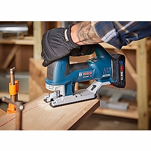 BOSCH GST18V-60CN 18V Brushless Connected Top-Handle Jig Saw, 3,800 SPM, LED Light, Tool-free Blade Change (Bare Tool)