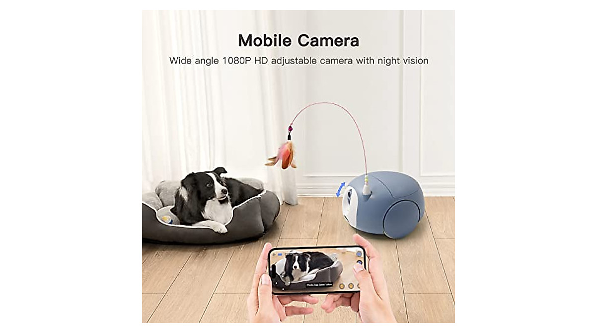 Smart Pet Camera Robot with Treat Dispenser & 2 Way Audio