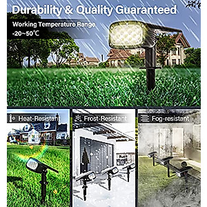 Solar Spotlight, 34 LEDs Solar Landscape Lighting, IP67 Waterproof Solar Lights & 3 Modes Solar Powered Spotlights, Dark Sensing Auto ON/Off for Yard Garden Walkway and Pool 2 Pack