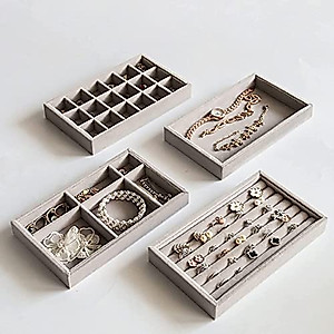 Yalych Jewelry Box Jewelry Case Clear Acrylic Jewelry Box With 4 Drawers For Earring Bangle Bracelet Necklace And Rings Storage Jewelry Organizer