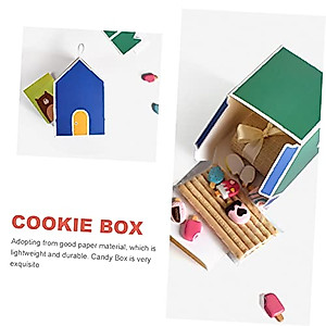 ULTECHNOVO 32 Pcs Candy Cookie Box Christmas Gift Bags Candy Holder Sugar Cookies Small Packaging Supplies Candy Container Handheld Present Bags Gift Packing Cases Paper Biscuit Multifunction
