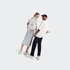 Kipling Seoul Large 15" Laptop Backpack Truly Grey Rainbow