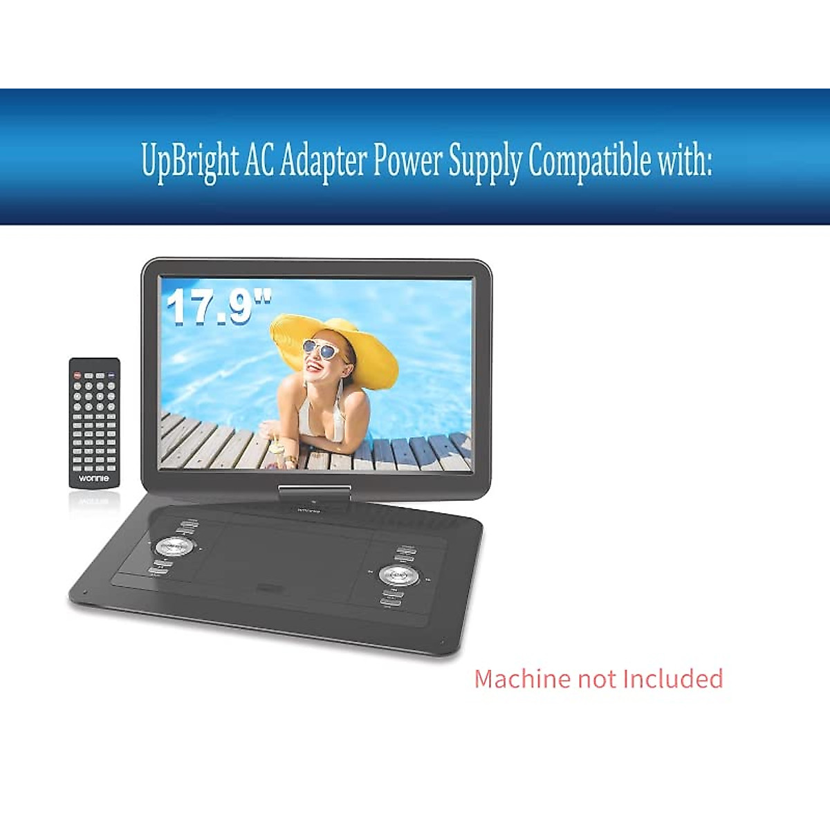 UpBright 12V AC/DC Adapter Compatible with WONNIE W-1458 W-U1458 W-US-1589B W-BR146 W1458 Portable DVD/CD Player Model KZ1202000 12VDC 2A 24W DC12V 2000mA Power Supply Cord Cable Battery Charger PSU